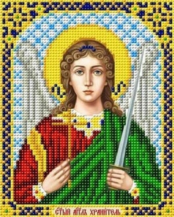 Рисунок на ткани Благовест "Ангел Хранитель" 14x17 см, Иконы Святые Религия