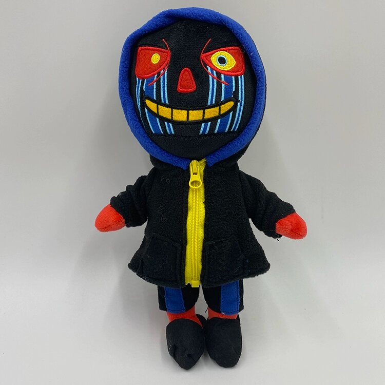 Плюшевая кукла-зомби Фрирк в стиле Undertale, товары Undertale, фигурка скелета Блю Санс. черный зомби_25-37cm