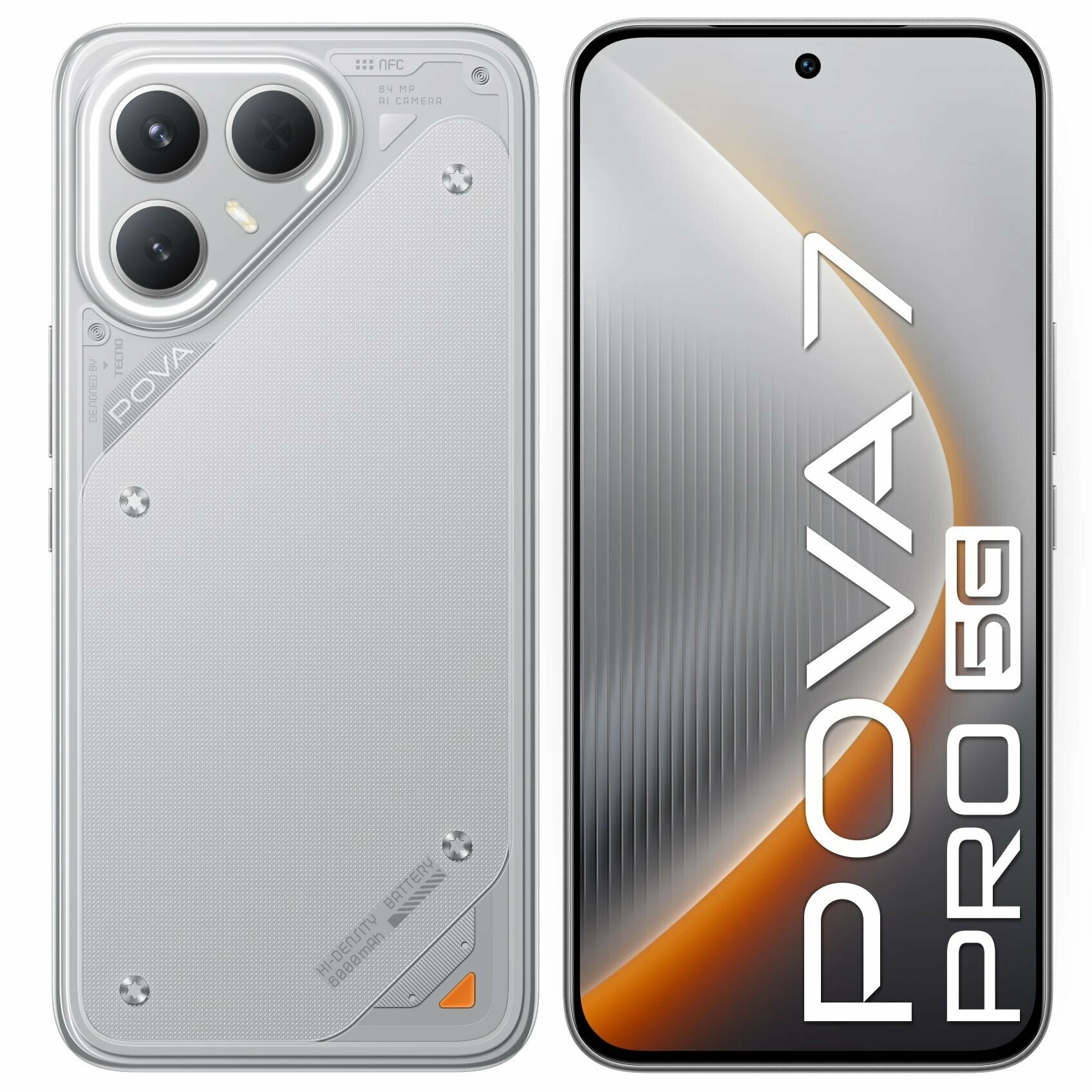 Смартфон Tecno POVA 7 Pro 5G 12/256 ГБ, Grey (серый), без RUStore/ MAX (RU)