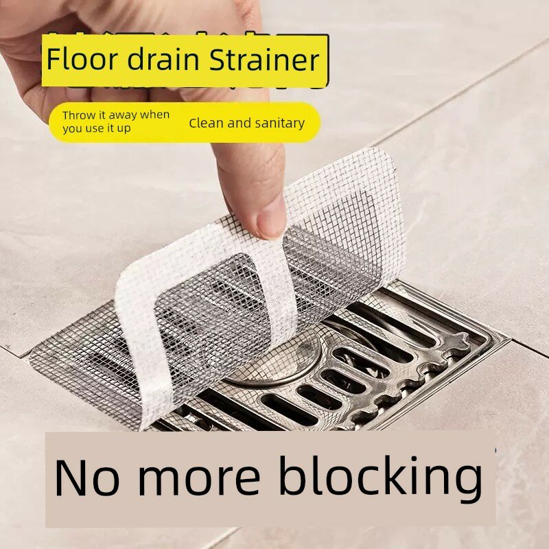 Сетка-фильтр для слива в ванной и на кухне, самоклеящаяся, от насекомых и засоров Наклейка для напольного слива – 10