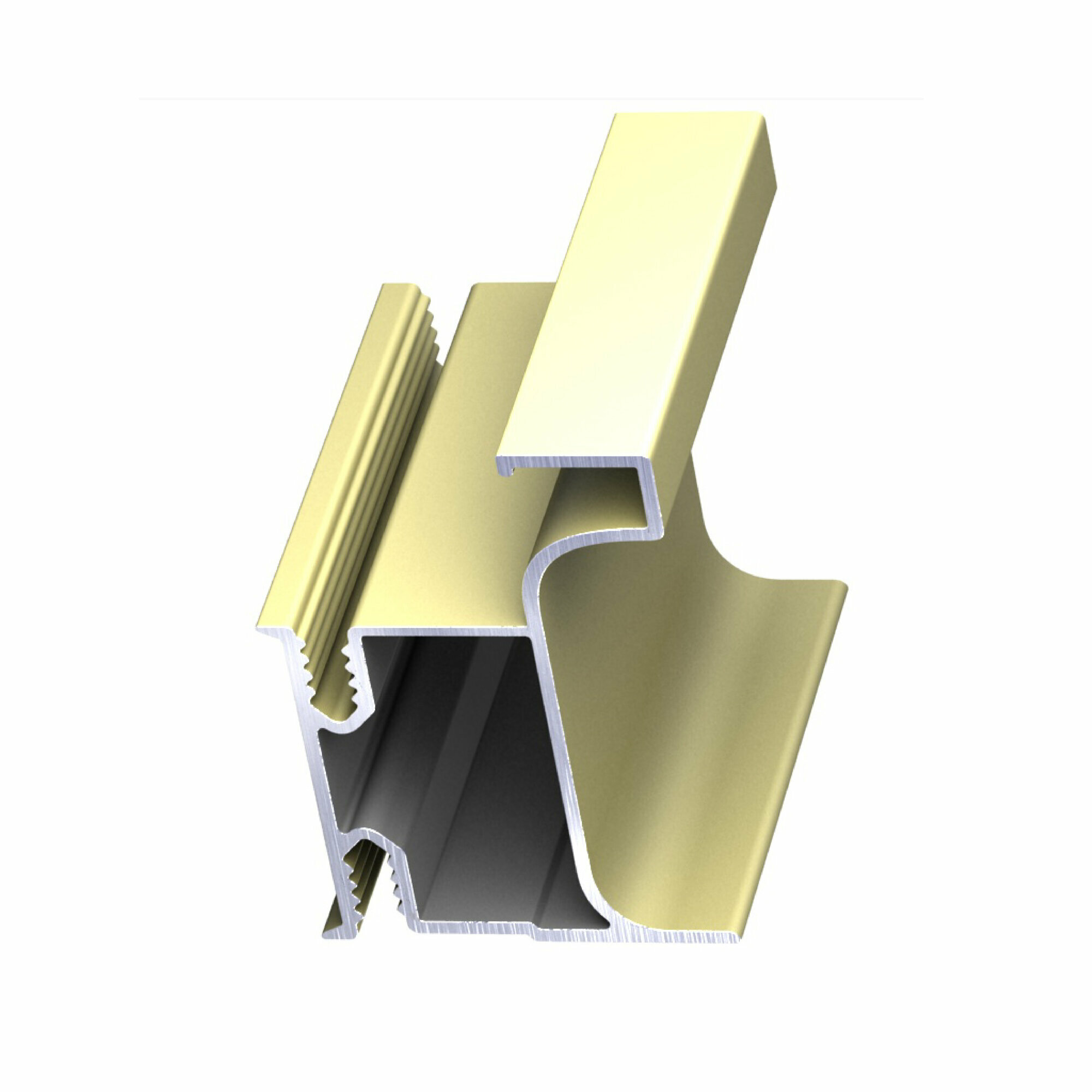 Вертикальный профиль гола, GolaDesign, без подсветки, 1500 мм, золотой