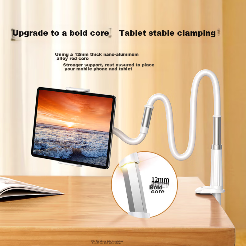 Lulian Phone Stand, Bedside Tablet Stand, Lazy Stand, IPad Stand, Desktop Stand, Exam Stand, Bed Stand, Live Streaming Stand, Binge-Watching Stand, Gaming Stand, PUBG Stand, Online Class Stand, Overhead Shooting Stand, Suitable for 4-11 Inches