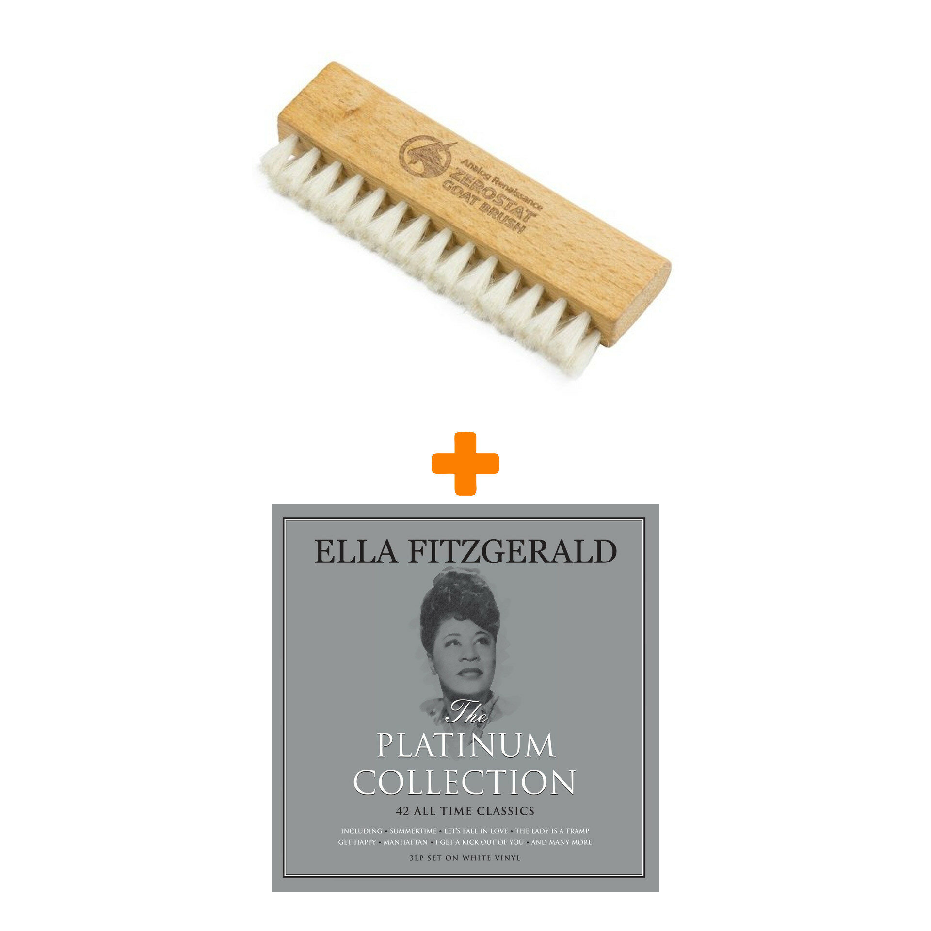 Fitzgerald Ella The Platinum Collection Coloured White Vinyl 3LP + Щетка для ухода за LP из козьей шерсти