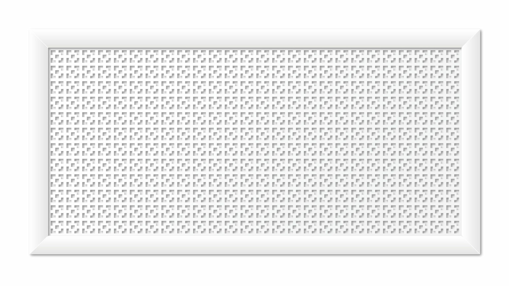 Экран для радиатора 120×60 см "Дамаско" белый для аккуратного интерьера комнаты