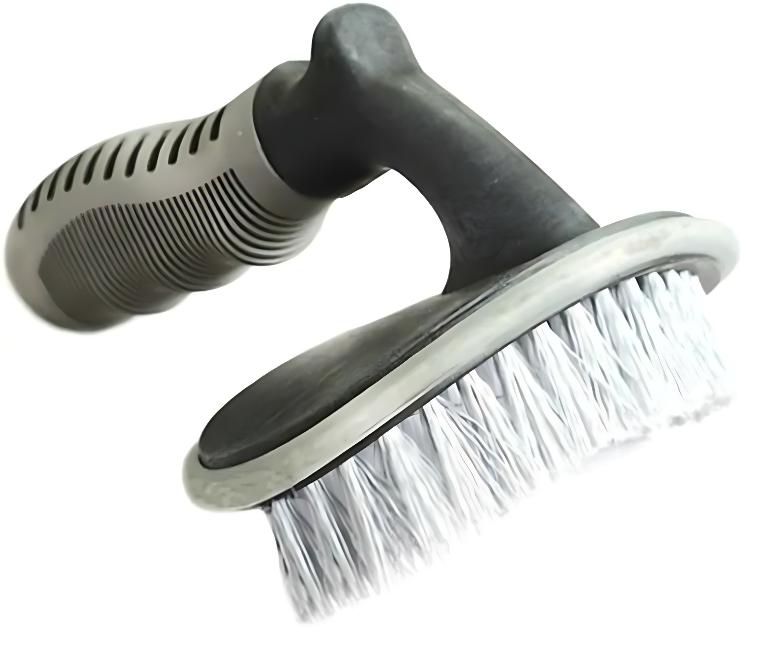 Щетка с эргономичной ручкой для чистки резины (черн/бел/сер) Tire brush