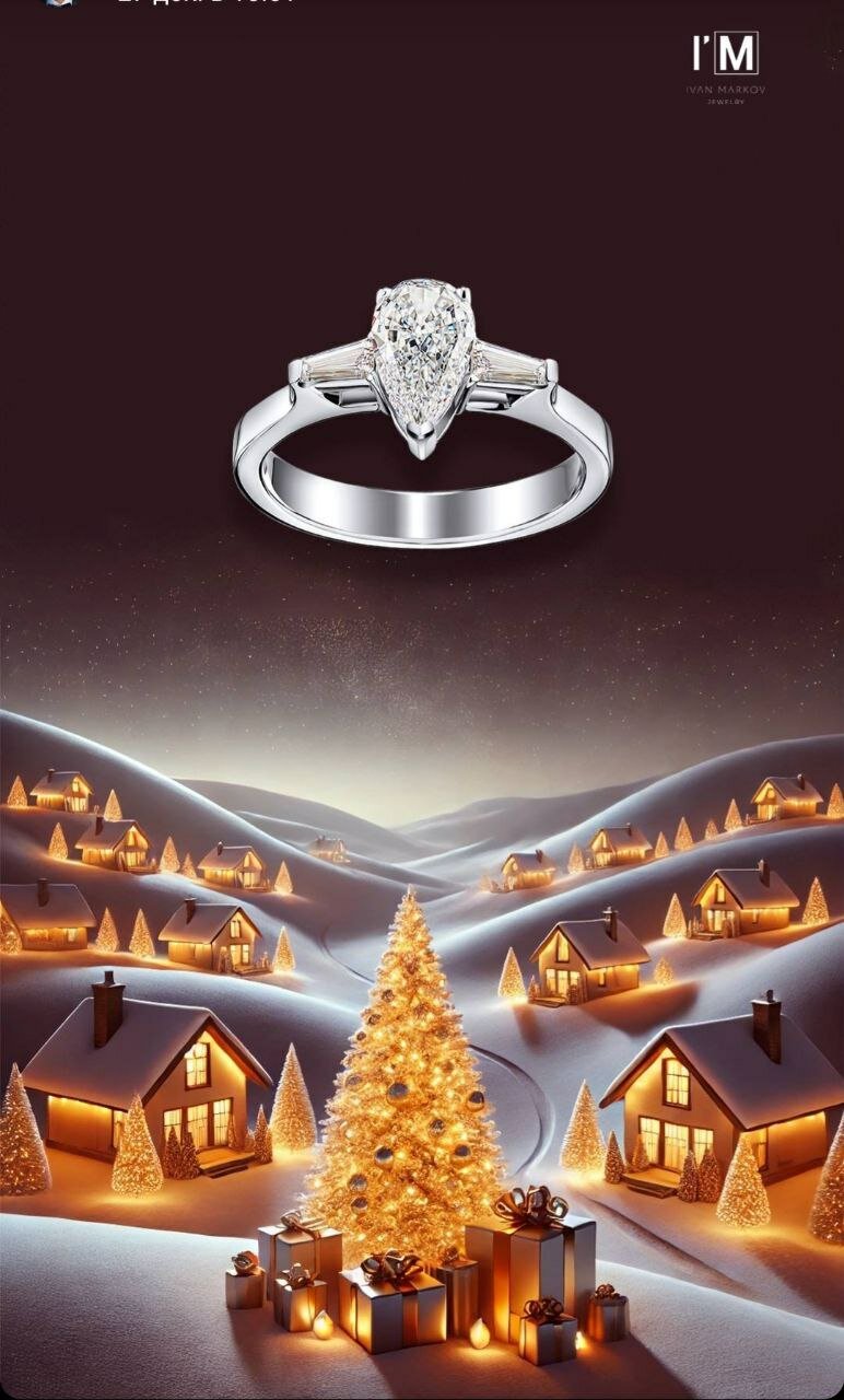 Кольцо обручальное, белое золото, 750 проба, родирование, бриллиант