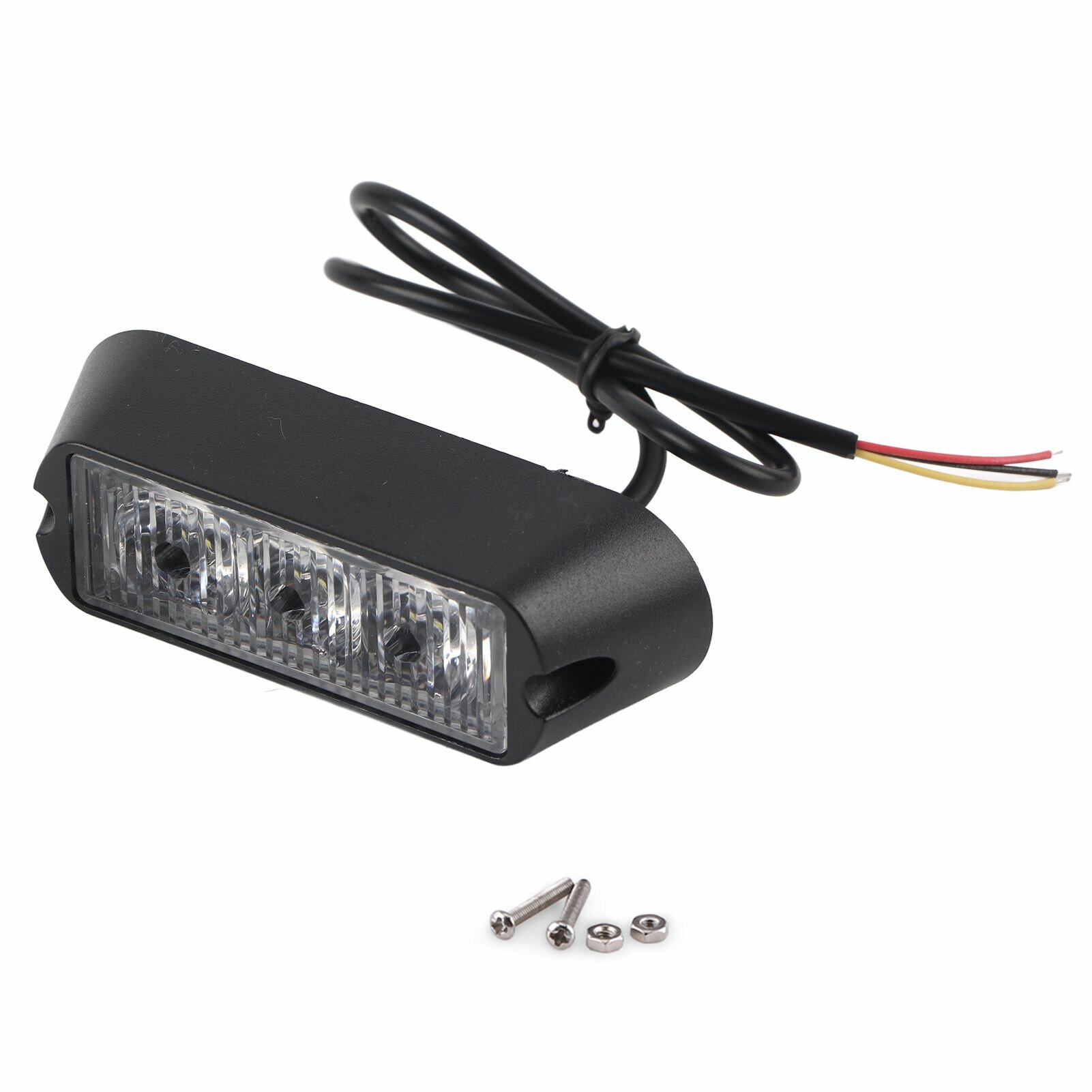 3 светодиода для автомобиля, грузовика, аварийный стробоскоп, индикатор опасности, вспышка, лампа на решетке, белая