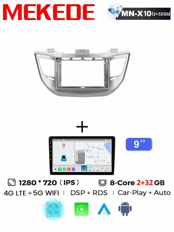 Магнитола 9" Mekede MN X10 Pro 2/32 Gb Hyundai Tucson 3 2015-2018 (A) carplay