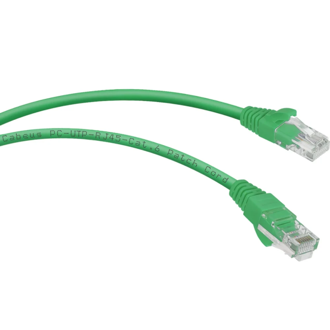PC-UTP-RJ45-Cat.6-3m-GN Кабель патч-корд U/UTP 6 кат. 3м Cabeus неэкранированный, зеленый