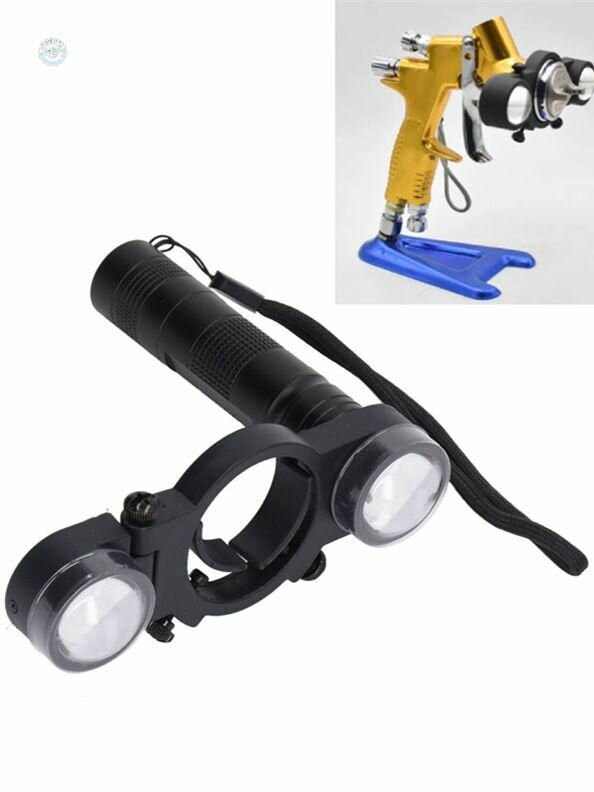 Заполняющий свет для краскопульта, регулируемая яркость, универсальный крепеж 28-42 мм, подсветка при покраске авто и мебели, компактный фонарь-заполняшка