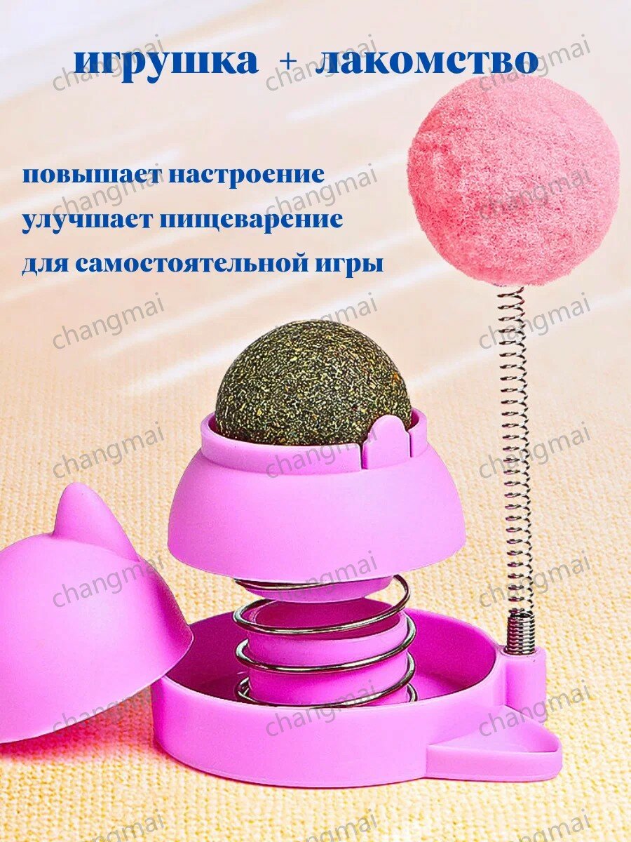 Игрушки для кошки, котят с кошачьей мятой, дразнилка на пружинке