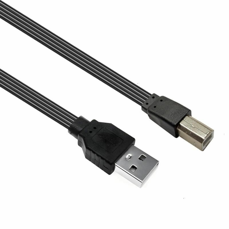 Кабель для передачи данных принтера USB-USB B flat-0,3 м-AMST-BMST