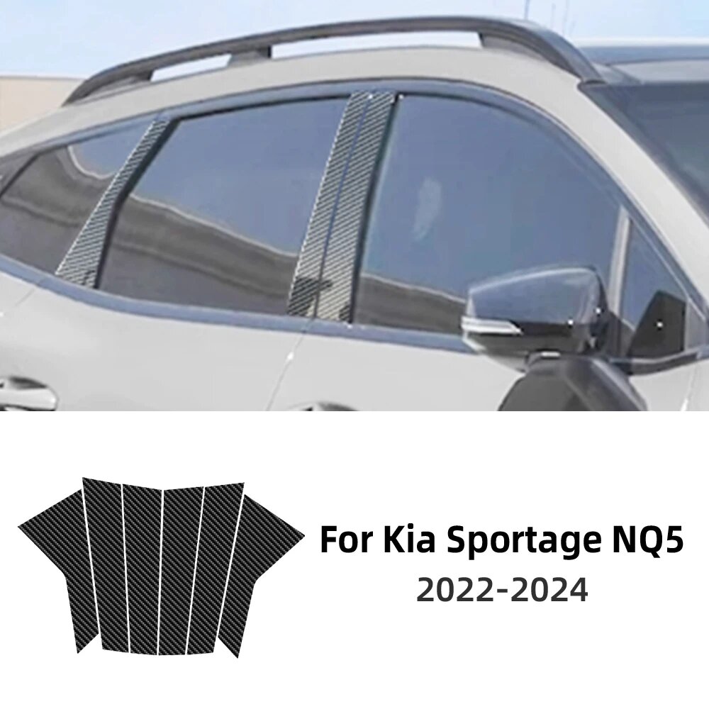 Дефлекторы окон для Kia Sportage NQ5 2022-2024, карбон