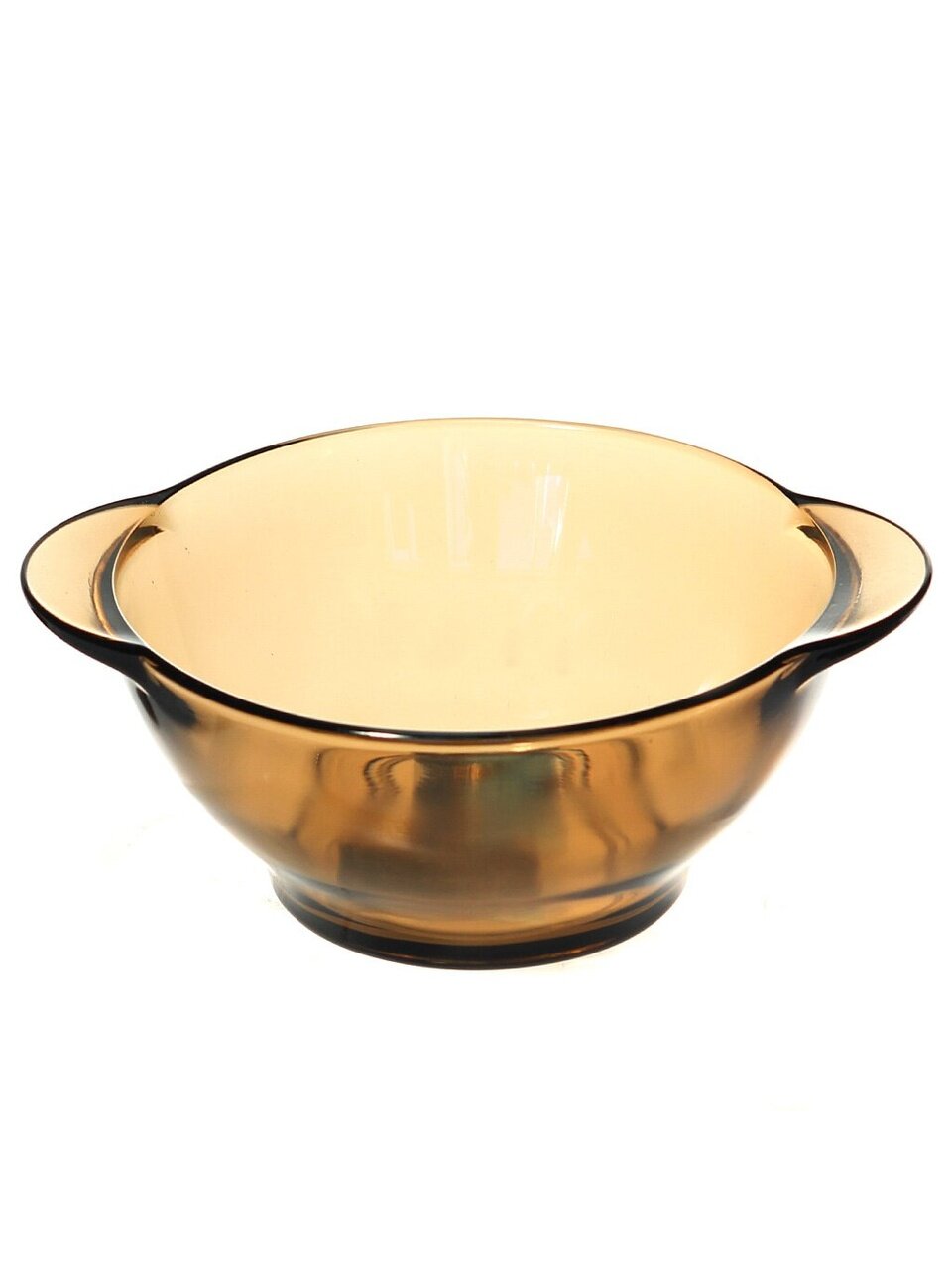 IL Primo Бульонница стекло, 510 мл, с ручкой, с ушками, дымчатая