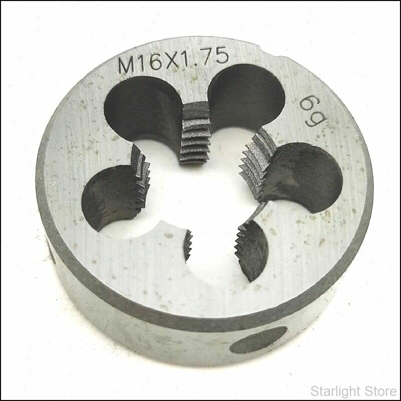 Плашка ручная, правая, М16х1,75, Сталь инструментальная 9XC, 1 штука, FUDO