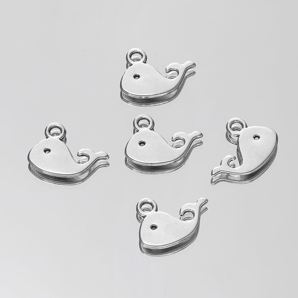 Кулоны подвески для бижутерии, набор 10 шт, цвет античное серебро — шармы для браслетов, серёг и ожерелий DIY