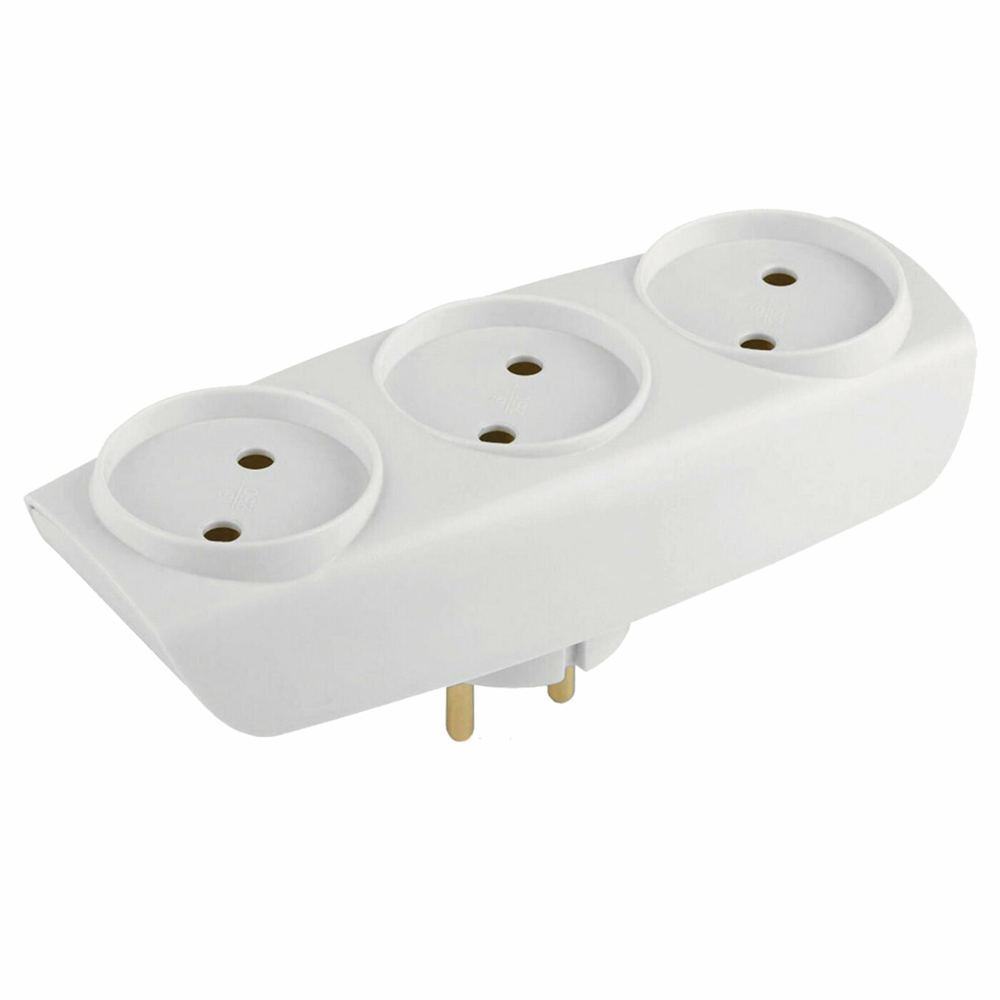 Сетевой тройник Эра 3 розетки, без заземления, белый (SP-3-W)