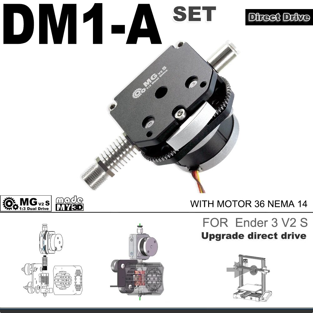 Экструдер DM1 OMGV2S DIYMARIA для 3D-принтера DM1-A BLACK SET
