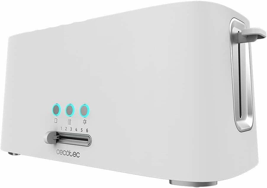 Тостер Cecotec Toast&Taste 9000 Испания, оригинал 1600 Вт, благородный белый, 2 длинных слота, 4 ломтика