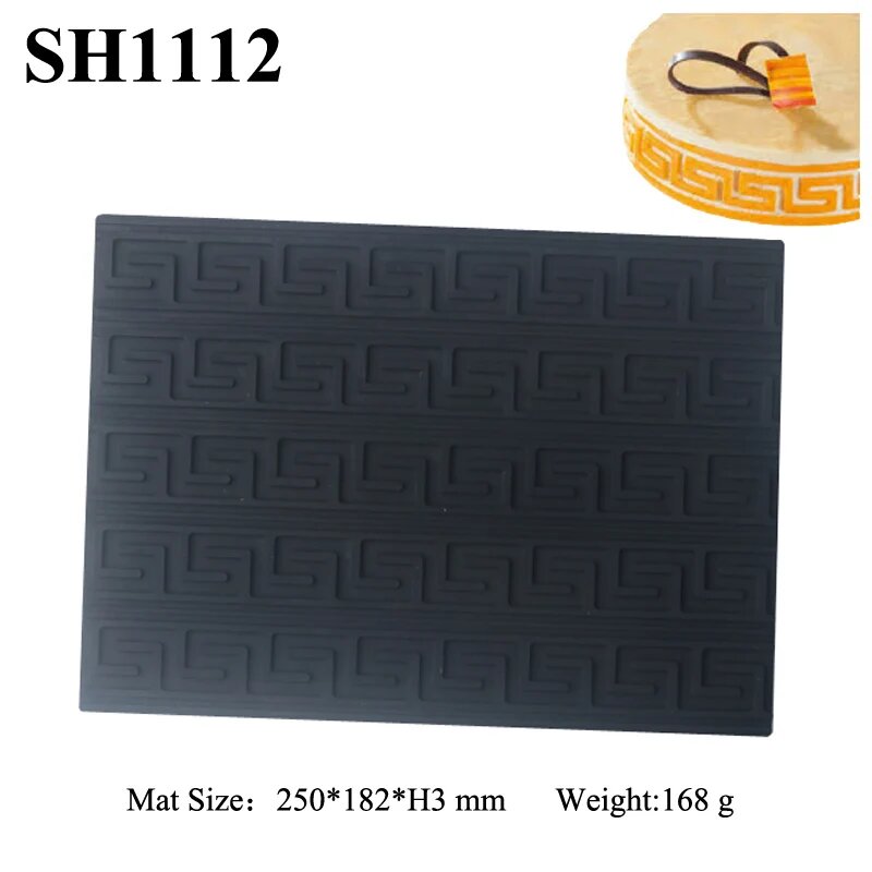 Силиконовый коврик для выпечки SH1112, черный