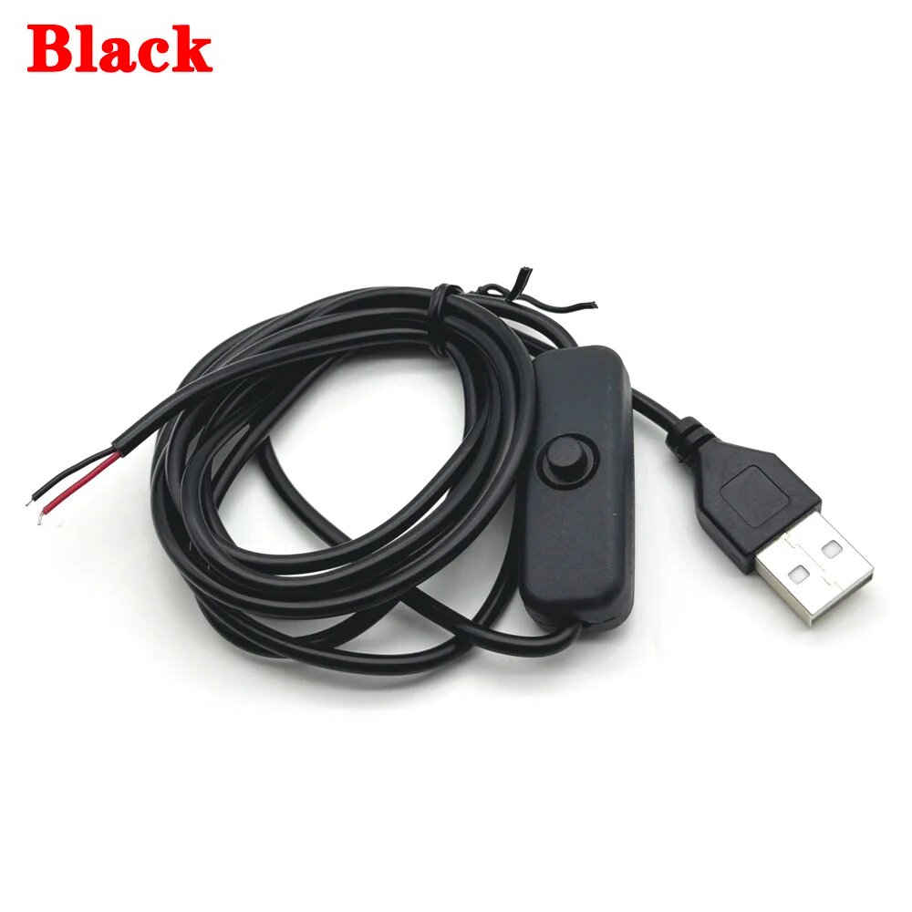 USB-кабель 1,5 м с выключателем LAJQTAO Черный, black