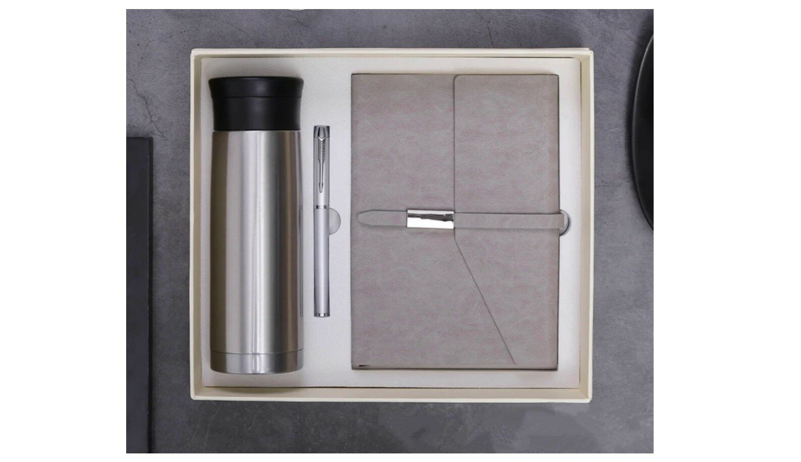 Набор MyPads подарочный ежедневник, ручка, термос, бизнес подарок мужчине женщине, коллегам