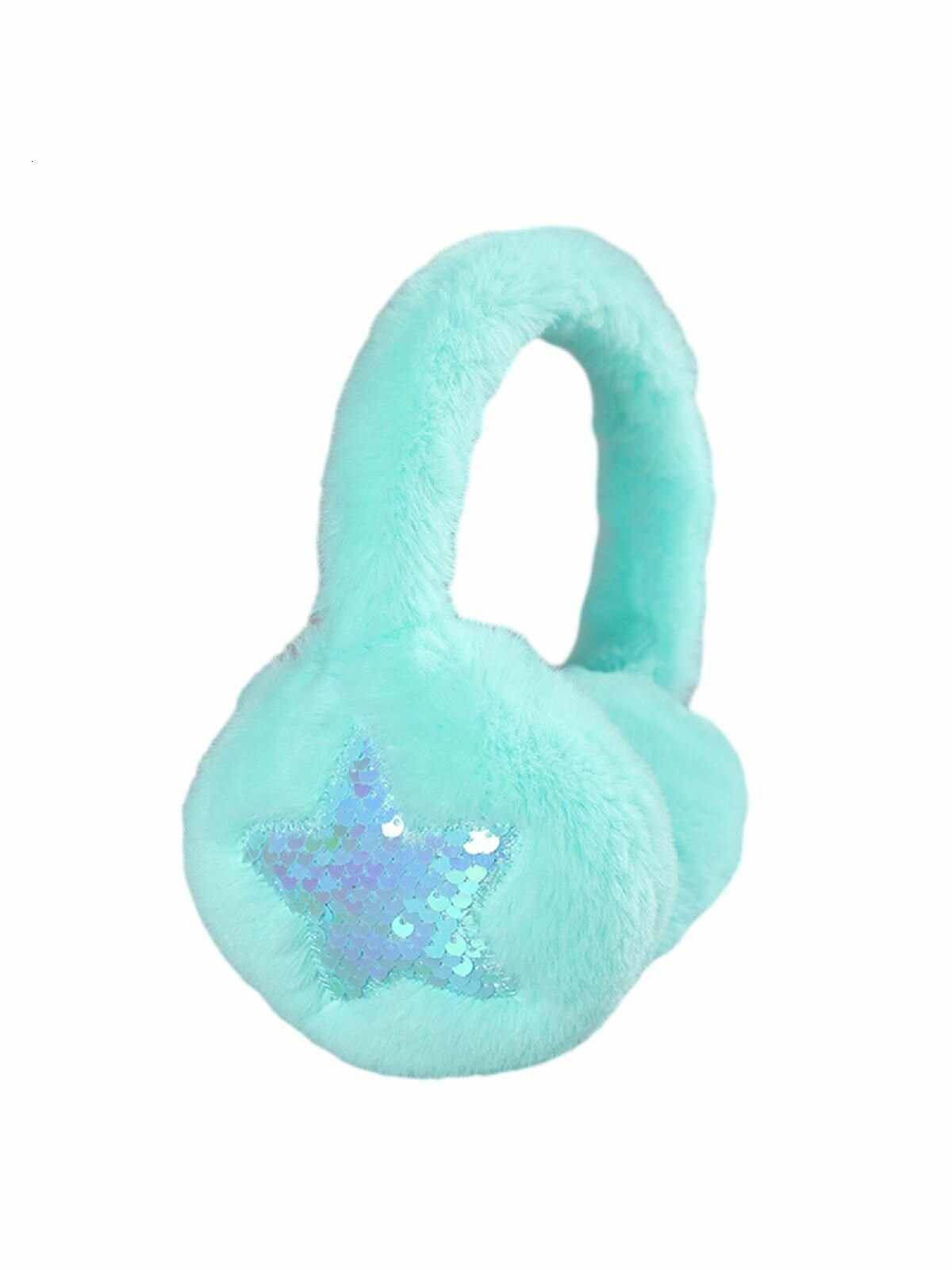 Наушники меховые, Холодные и теплые наушники_зеленый