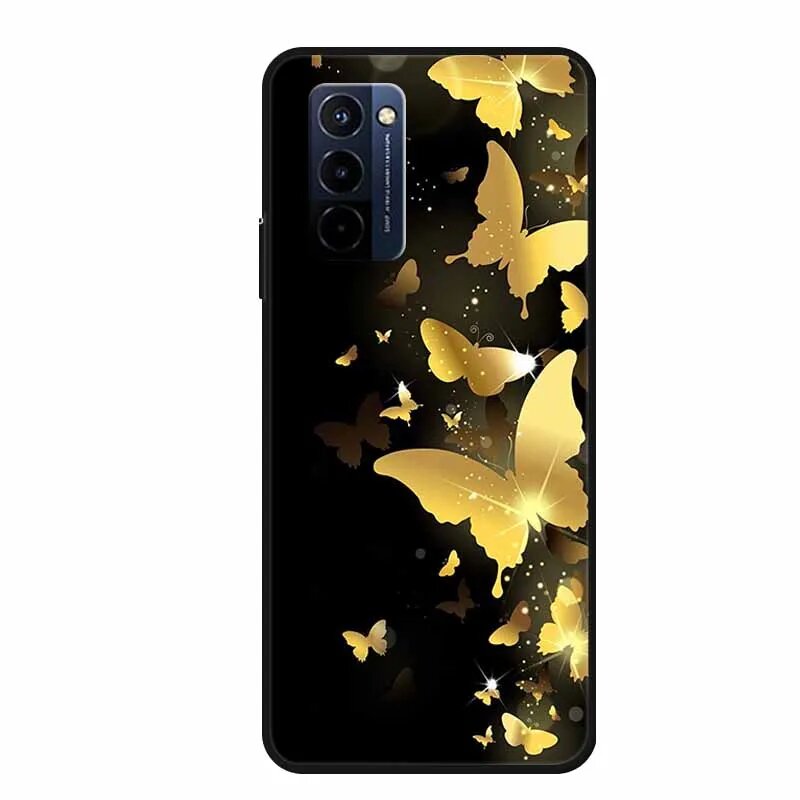 Чехол для Wiko 10, золотой с бабочками, Color: 42