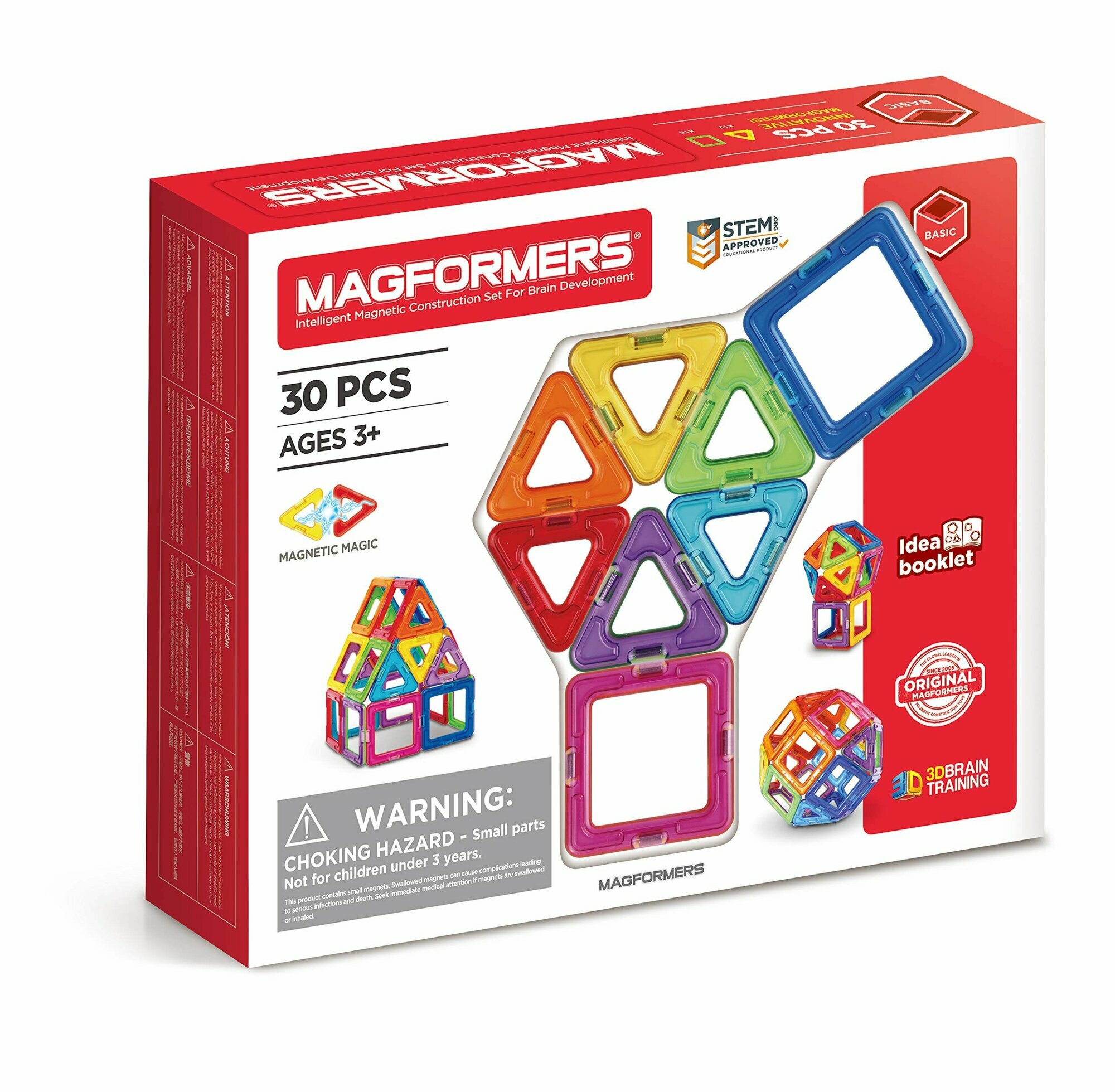 Конструктор Magformers Basic - Магнитный конструктор 30 элементов - Магформеры 30761