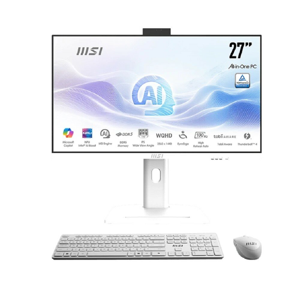 MicroStar Моноблок MSI Modern AM273QP AI 1UM-093RU 9S6-AF0112-093 White 27"