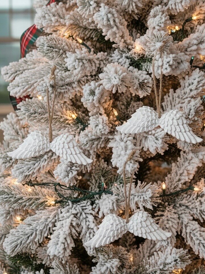 Елочные украшения "Крылья ангела" 3 шт. / новогодний декор