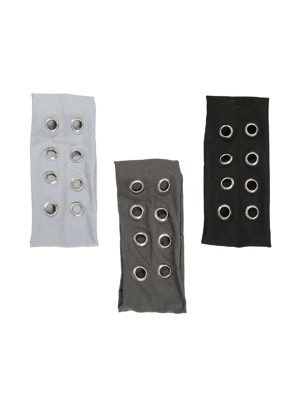 Набор из 3/4 шт. эластичных резинок для волос с вентилируемыми металлическими люверсами, женские