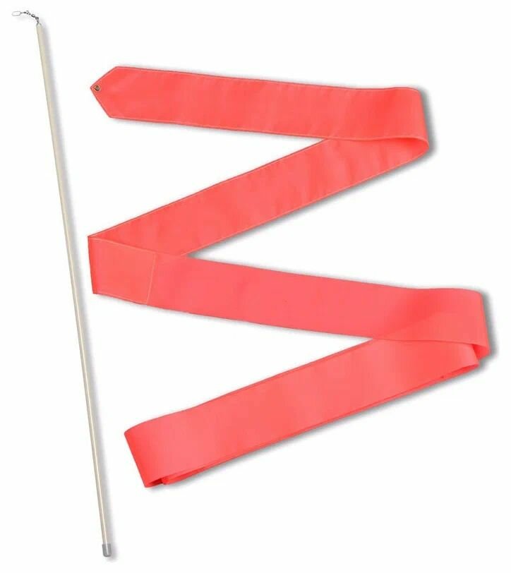 Лента для художественной гимнастики 6 м, с палочкой 56 см, розовый коралл,