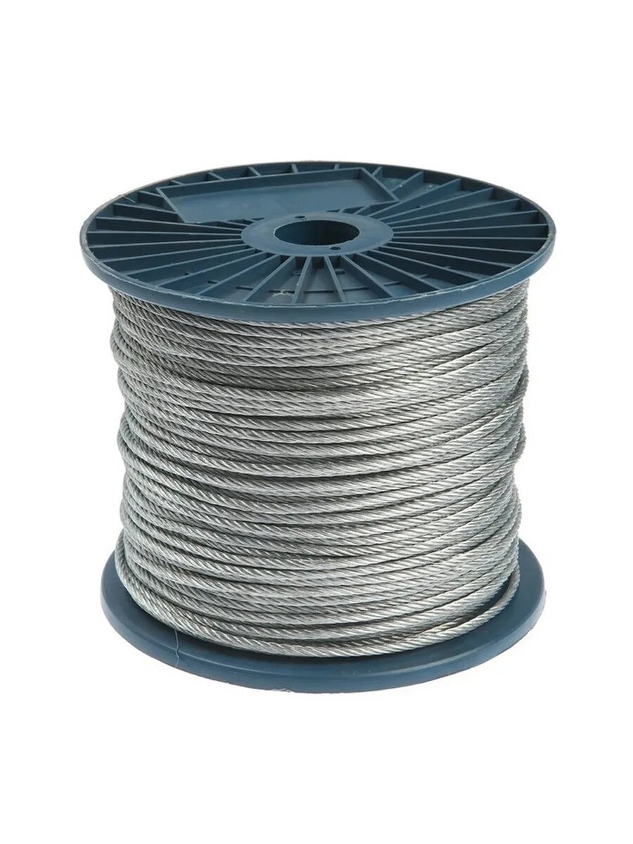 Стальной трос для крепежа и фиксации, 200 м