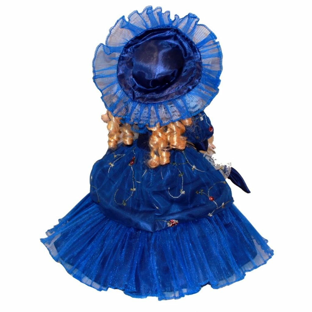 (1шт) Викторианская керамическая кукла для украшения дома, Подарочная кукла-Синий