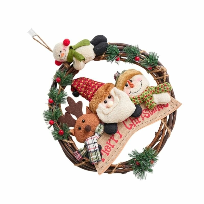 Рождественский Венок из Ротанга от Снеговика Лося длиной 30 см-Модель лося