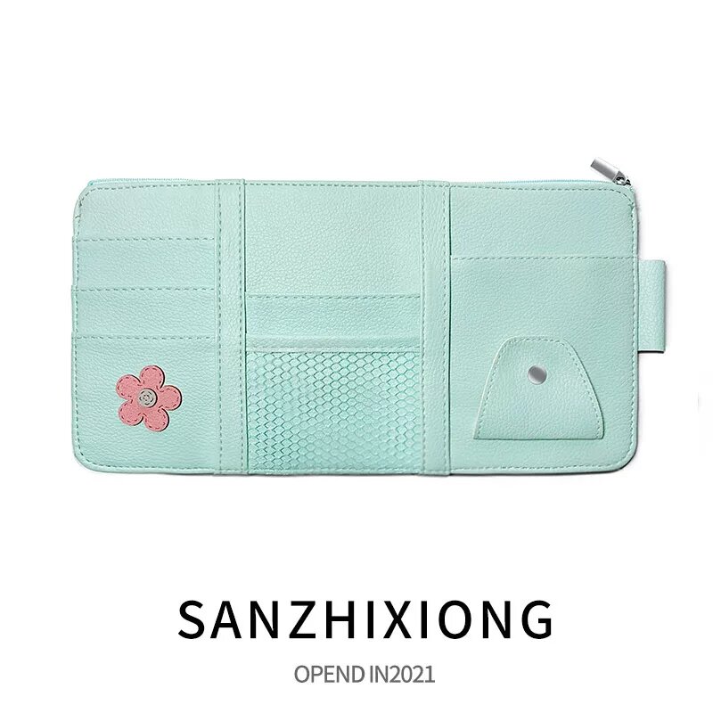 Сумка для хранения автомобильного солнцезащитного козырька, многофункциональный автомобильный держатель для карт,