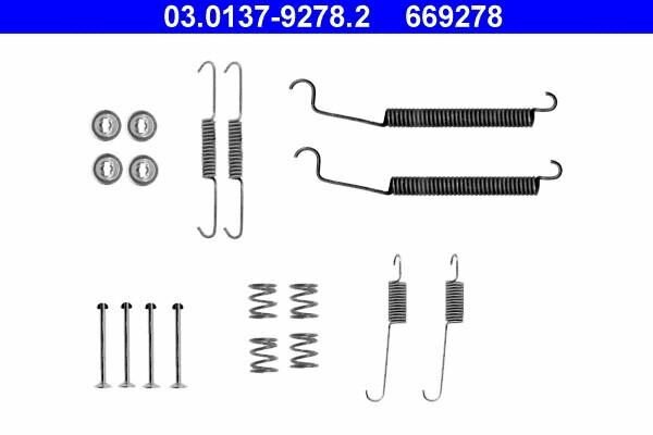 Ремкомплект пружин для барабанных колодок ATE 03-0137-9312-2, задних, Renault Duster 11
