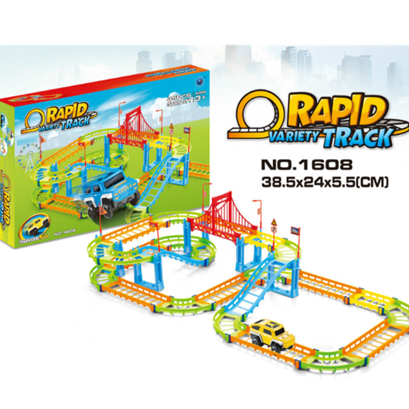 Разнообразие железнодорожных вагонов, двухслойных электрических дорожных игрушек, городских путевых вагонов, детских путевых автомобильных игрушек