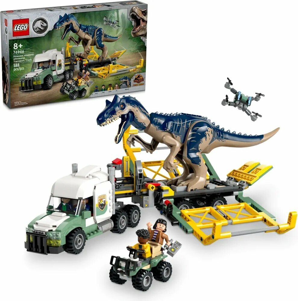 Конструктор LEGO 76966 Миссии динозавров: Грузовик для перевозки Аллозавра