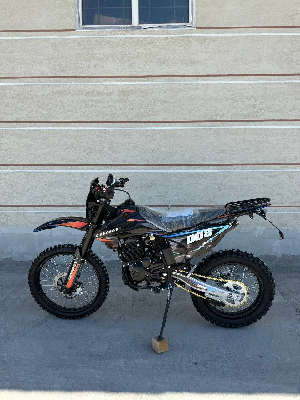 Мотоцикл OSAKA, 300 см³ 177fmm, 4 тактный, электростартер, с кикстартером, черно красный