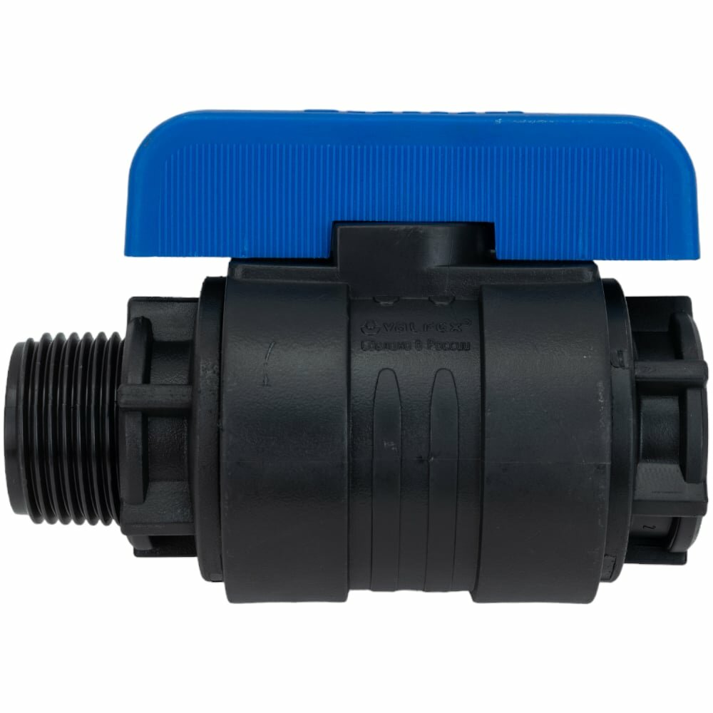 Компрессионный шаровой кран VALFEX ПНД НР/ВН резьба разборный 1"-3/4"Ду20 1210020100034