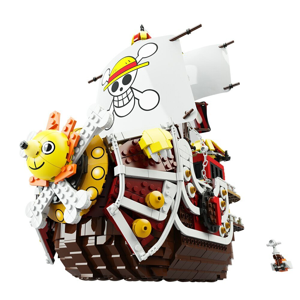 Творческий тысяча солнечный пират судостроение блок лодка кирпич набор корабль модель детская игрушка рождественский день подарок блок (коричневый)