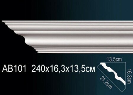 Карниз Потолочный для Ремонта Perfect AB101 Д240xШ13.5xВ16.3 см /Перфект