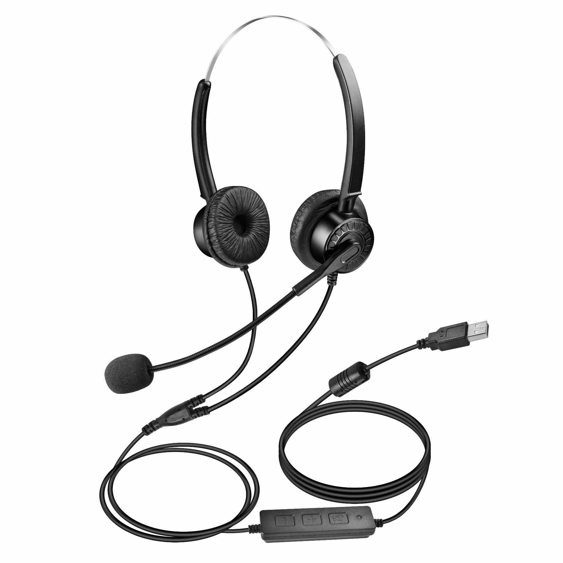 Гарнитура VH600 для операторов колл-центра, телемаркетинга, исходящих звонков и обслуживания клиентов, с разъемом USB Type-C.
