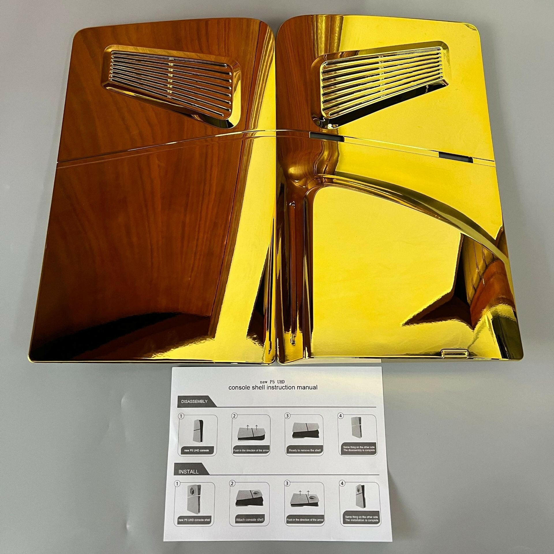 Замена корпуса для консоли PS5 Slim, новый корпус для консоли PS5 с интегрированным охлаждением, защитный корпус HUD