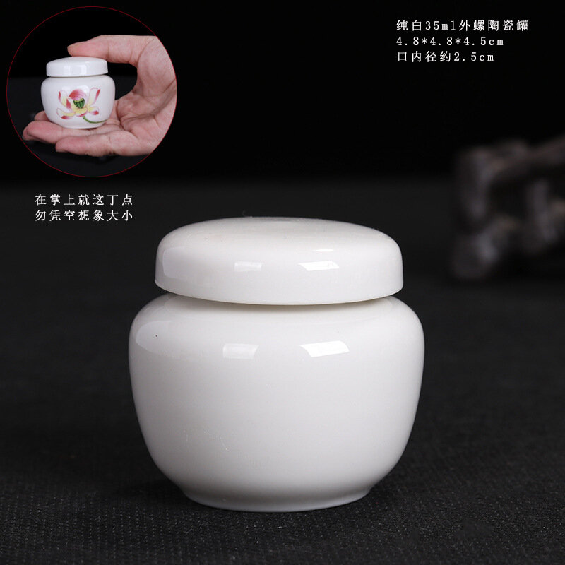 Китайская керамическая герметичная банка с крышкой малый портативный крем для чая для хранения домашнего таблеток
