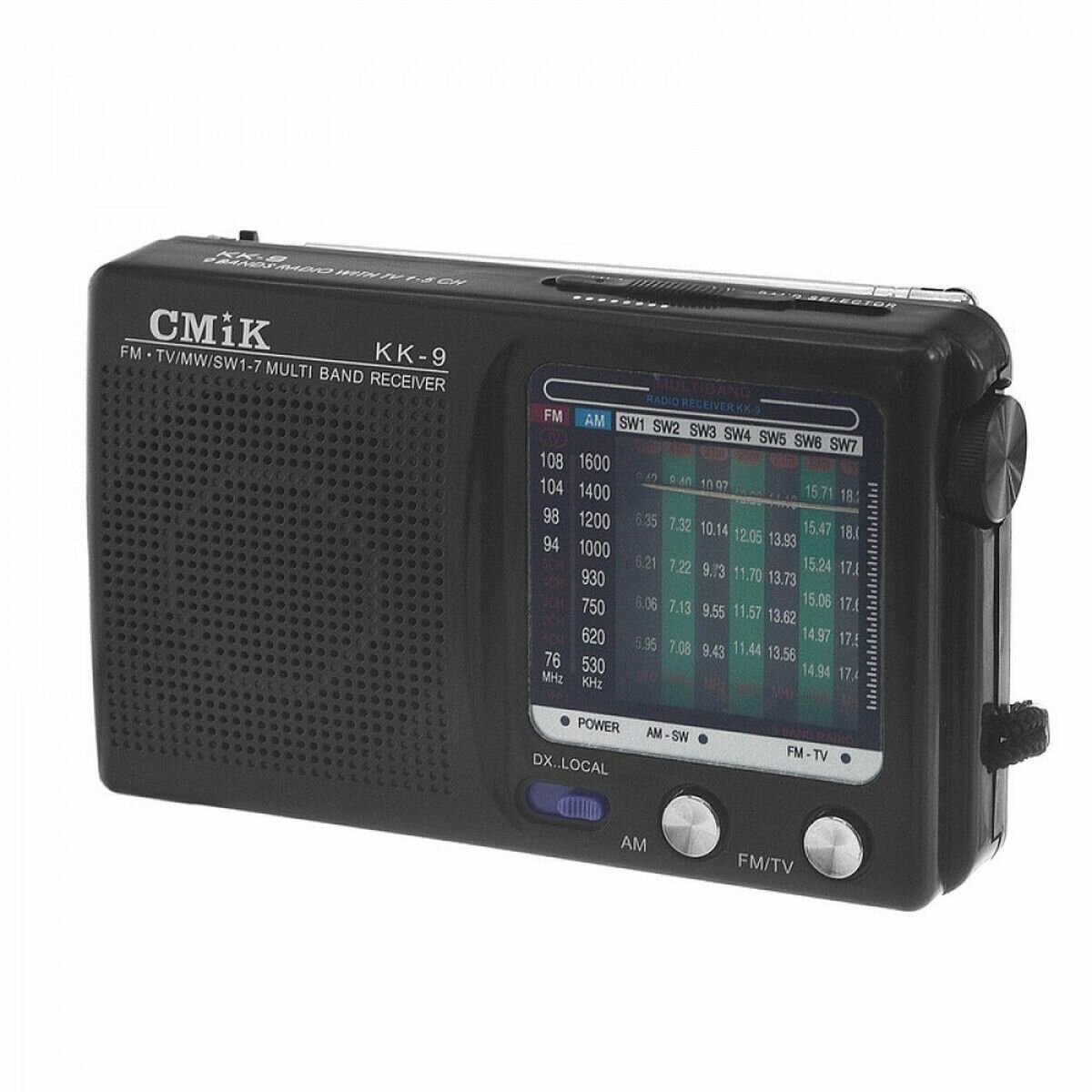 Портативный Радиоприемник CMiK KK-9, FM, MW, SW, от Батареек
