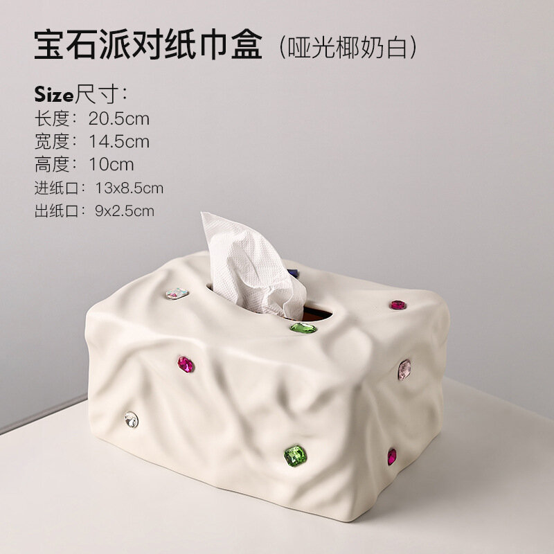 Креативная керамическая коробка для салфеток Behanmei для гостиной, высококачественная легкая роскошная коробка для салфеток, декоративная коробка для салфеток