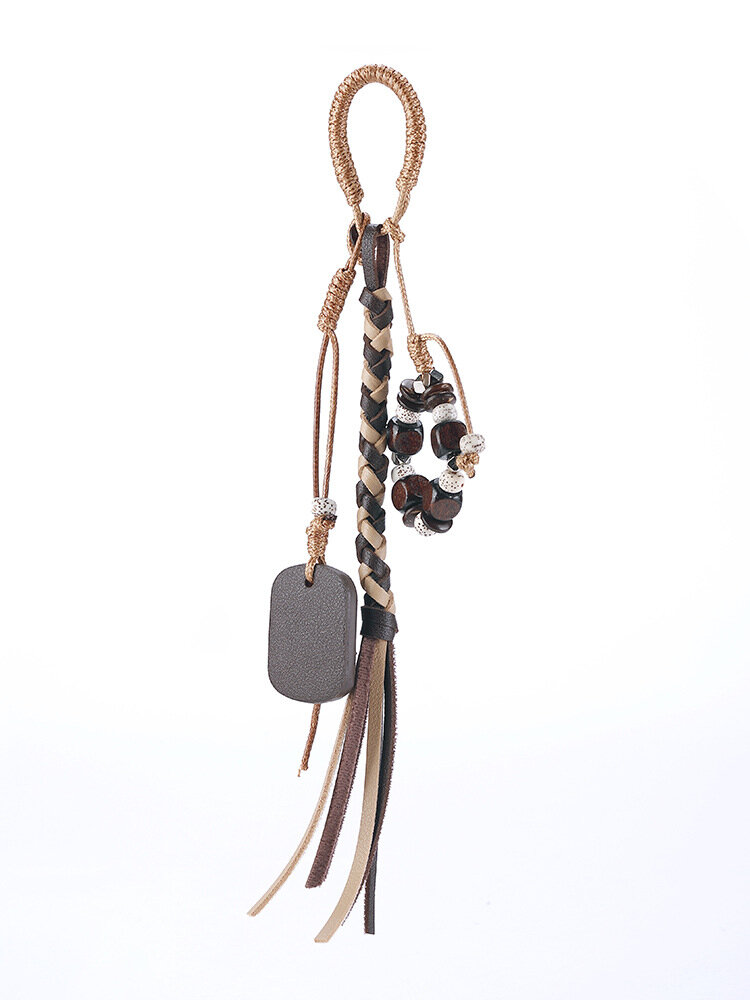 Подвеска для сумки из натуральной кожи в стиле Qiu Zhen, без проблем, аксессуары из натуральных семян Бодхи, легкая роскошь, нишевый высококачественный кулон